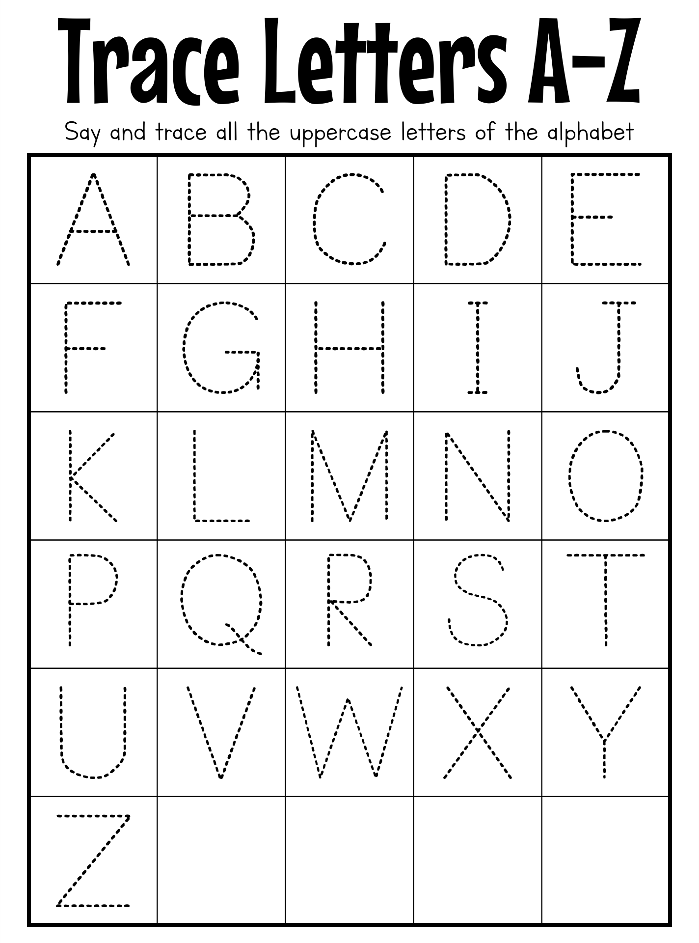 Free Printable Traceable Letters A Z Fun Printables For Everyone Free Printable Traceable Letters A Z Fun Printables For Everyone