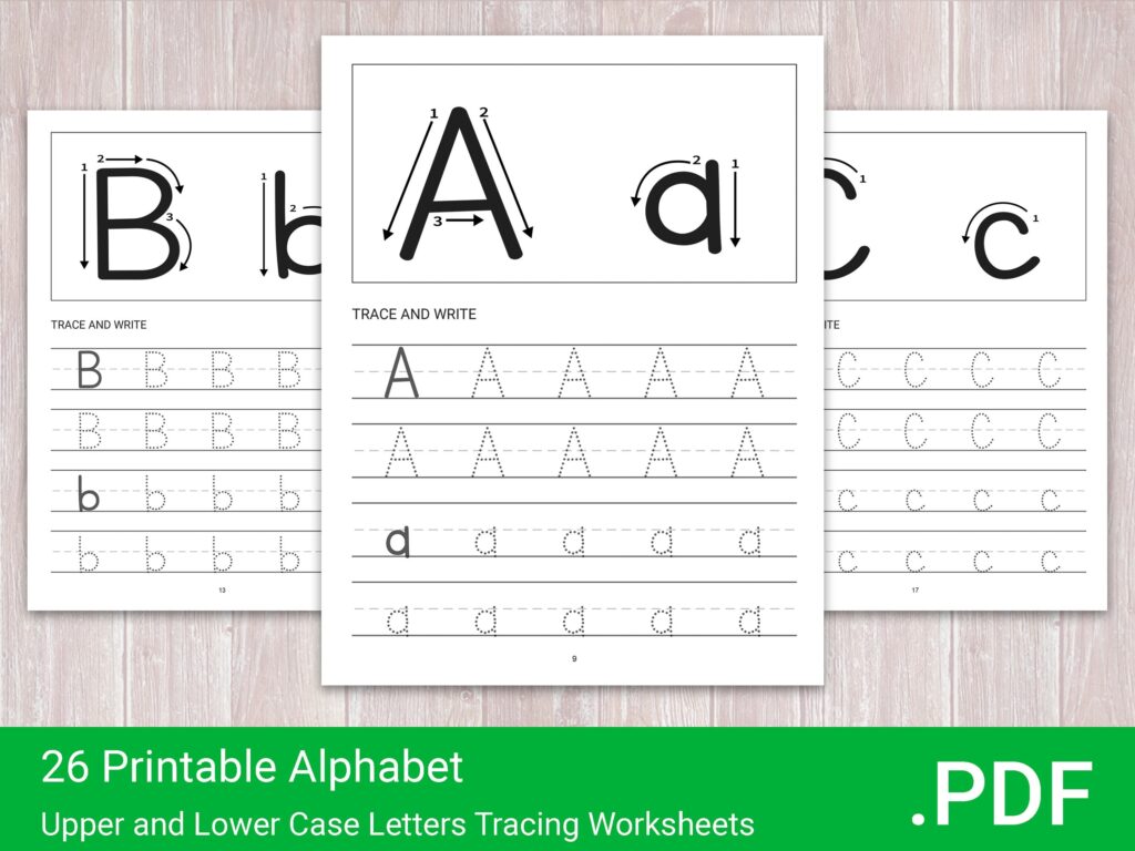 3 Inch Tracing Letters Worksheet Printables - Letter Tracing Worksheets
