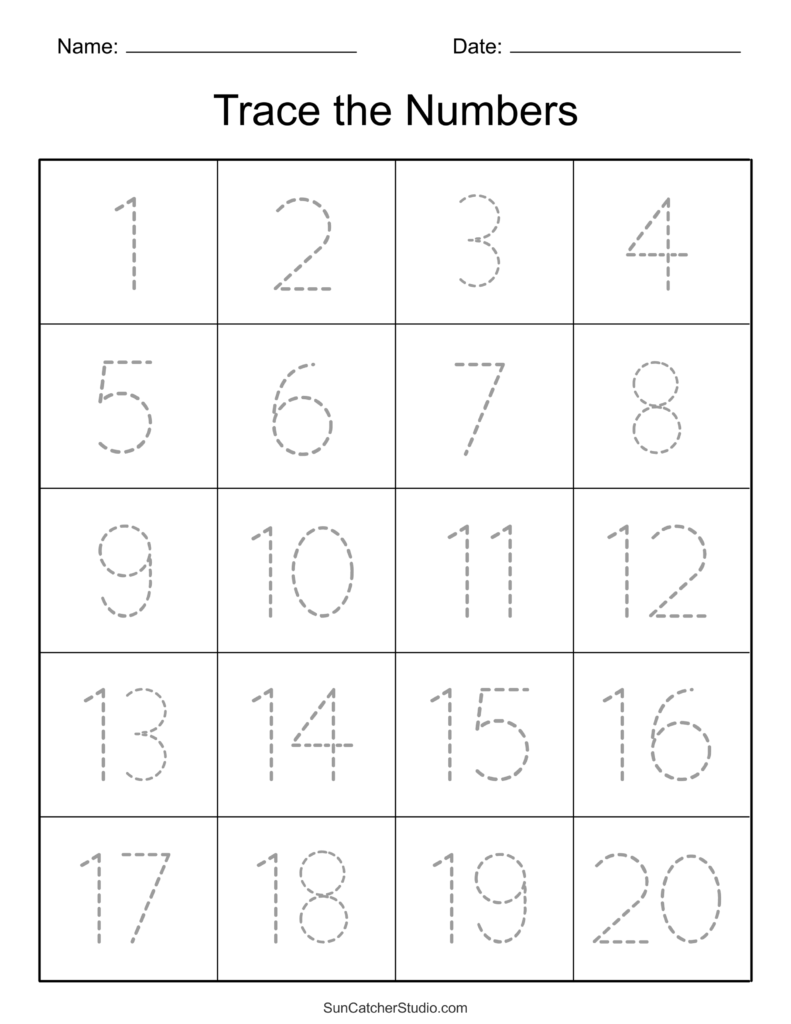 Tracing Numbers Free Printable Practice PDF Worksheets Free Printables ...