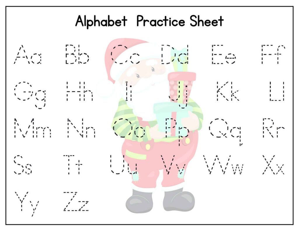 Christmas Letter Tracing Worksheet Printables - Letter Tracing Worksheets