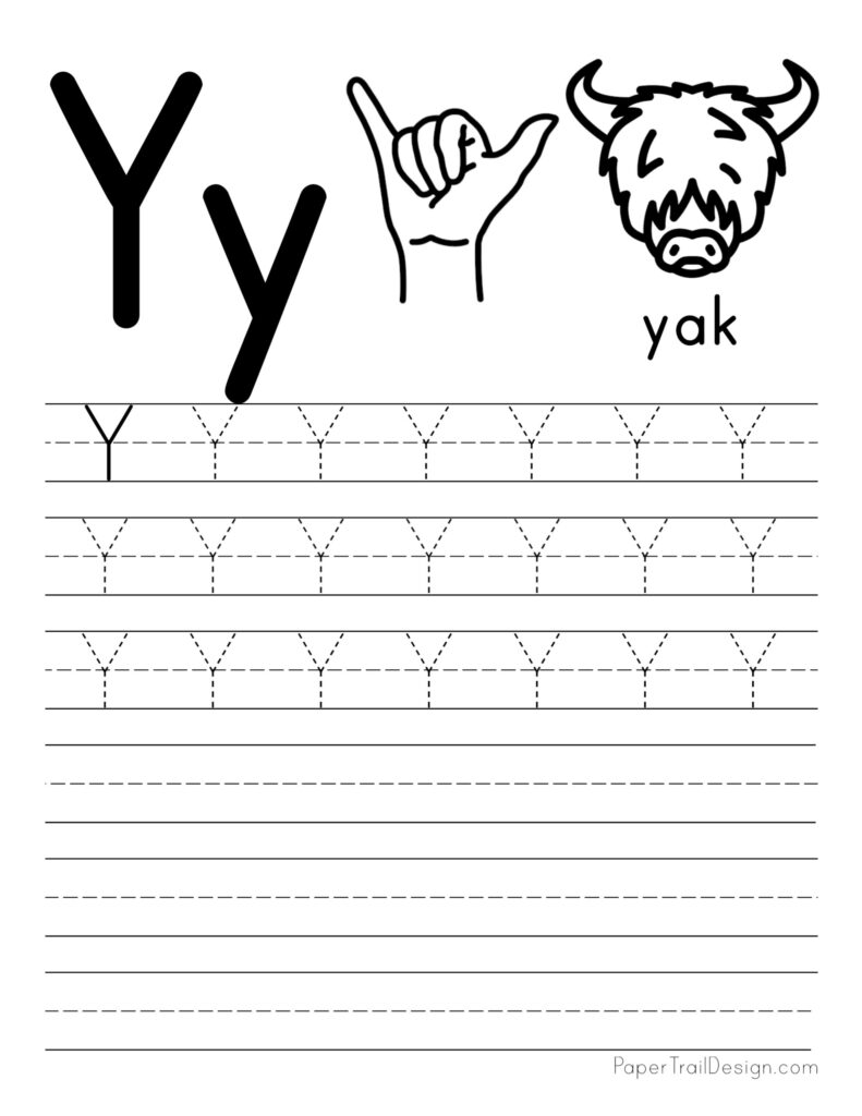Free Letter Tracing Worksheets Paper Trail Design - Letter Tracing ...