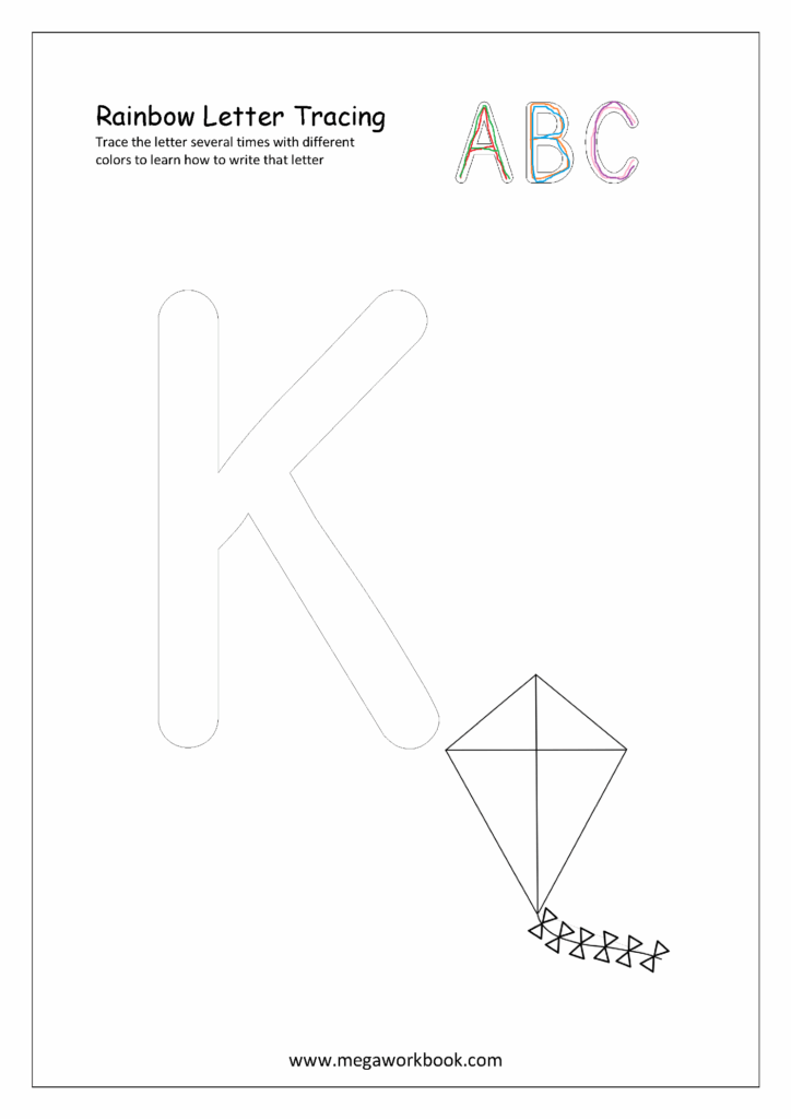 Free Printable Rainbow Writing Worksheets Rainbow Letter Tracing ...