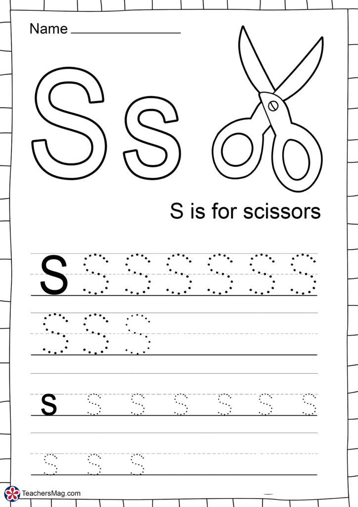 Letter S Free Worksheets TeachersMag - Letter Tracing Worksheets