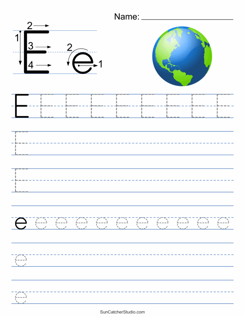 Tracing Alphabet Letters Printable Handwriting Worksheets Free ...